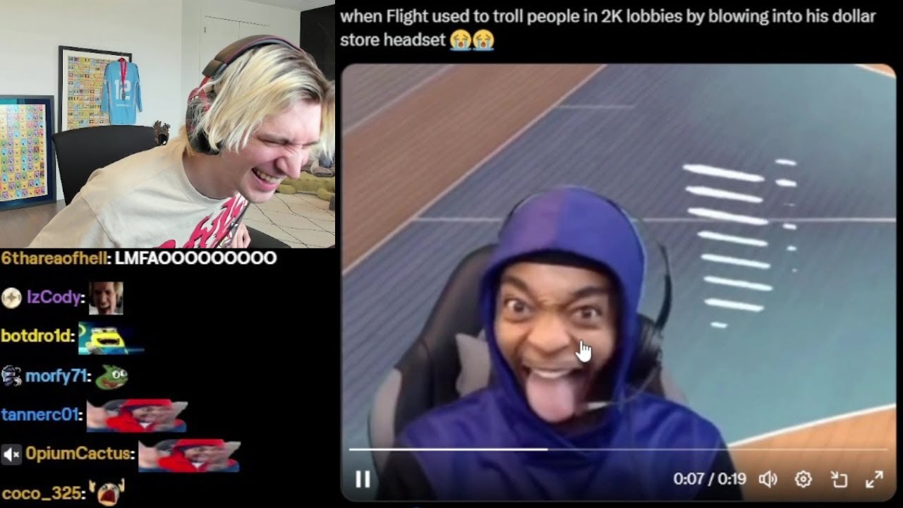 xQc Can't Stop Laughing at FlightReacts Trolling People in 2K by ...