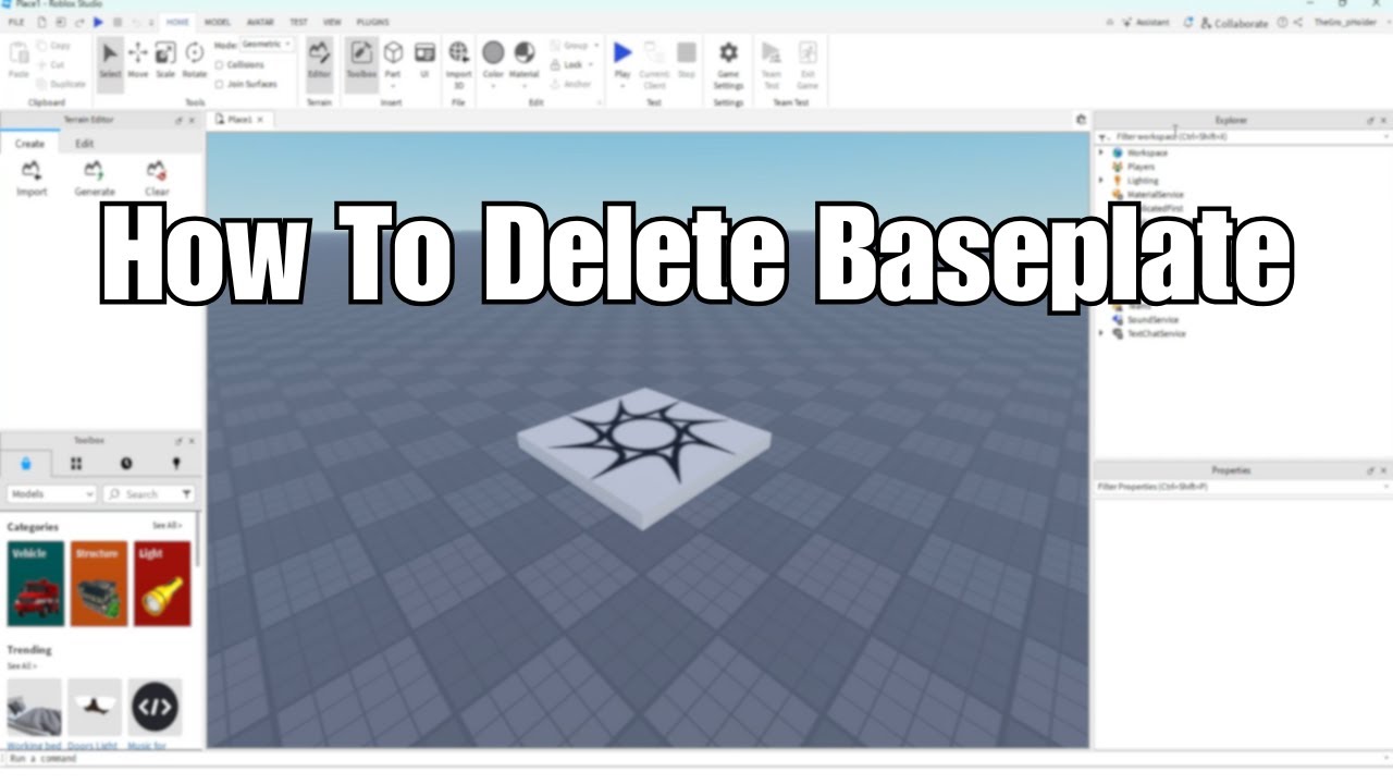 HOW TO DELETE BASEPLATE 2025 ROBLOX STUDIO TUTORIAL [WORKING] - YouTube