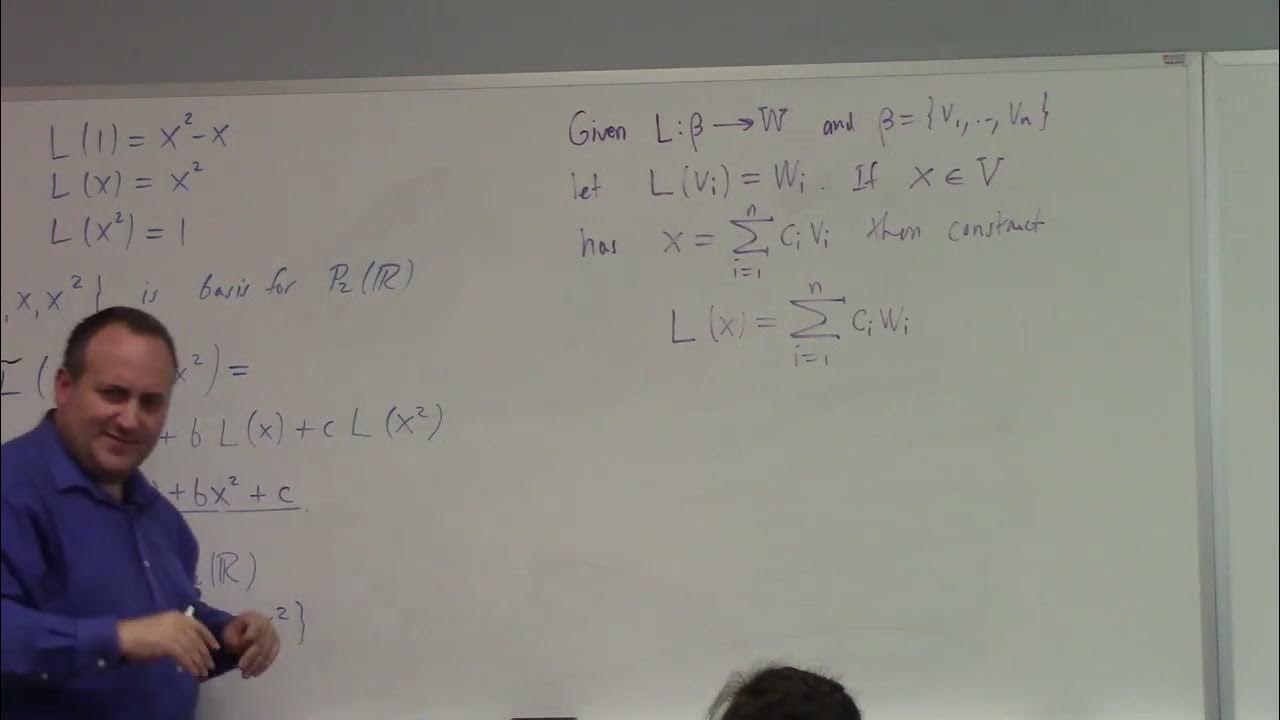 Linear Algebra: linear extension theorem and isomorphism of vector spaces, 9-6-24 - YouTube
