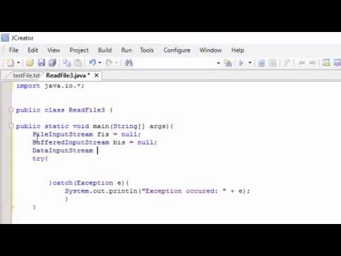 Reading text files in Java - using DataStream - YouTube