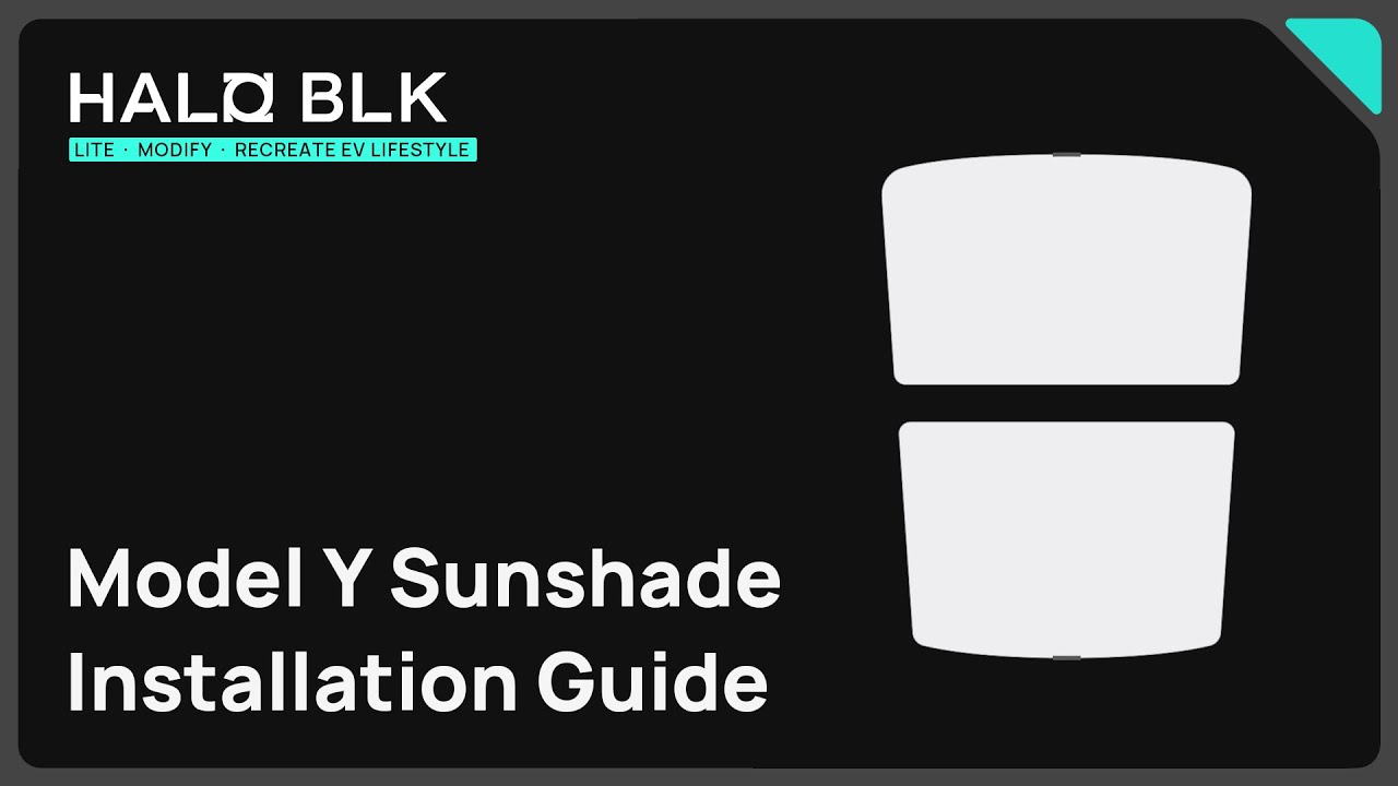 HALOBLK Model Y Roof Glass Sunshade Installation Instruction - YouTube