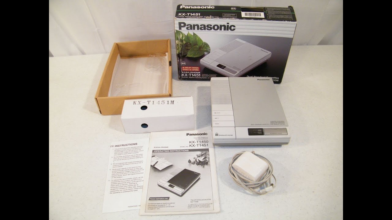 PANASONIC EASA-PHONE KX-T1451 DUAL CASSETTE ANSWERING MACHINE - YouTube