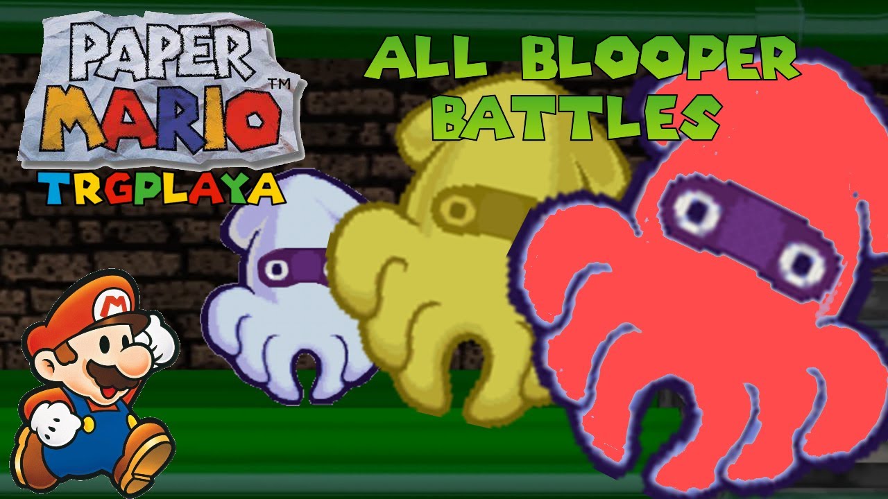 Paper Mario (N64) All Blooper Battles (1080p) - YouTube