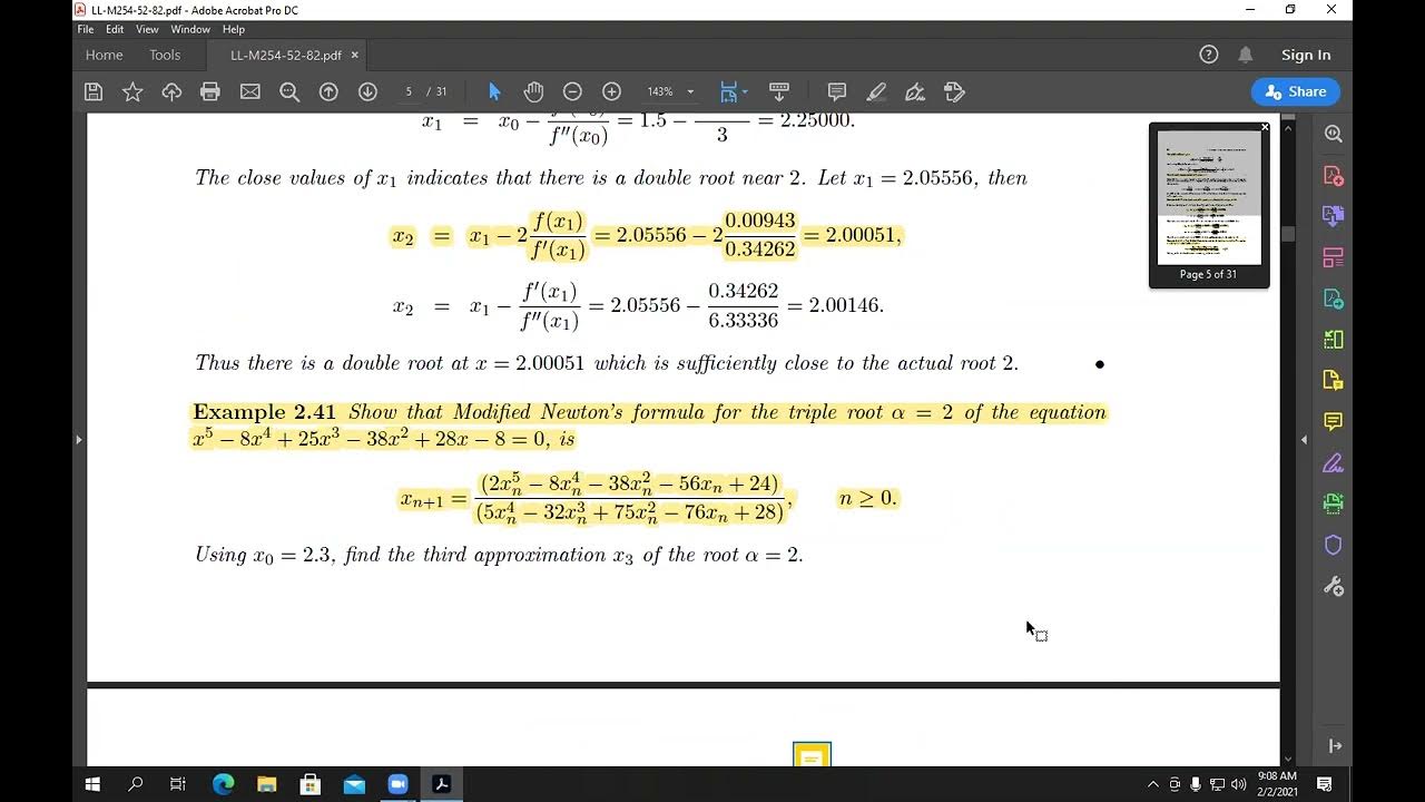 Chapter 2: Error Analysis for Iterative Methods p2 - YouTube
