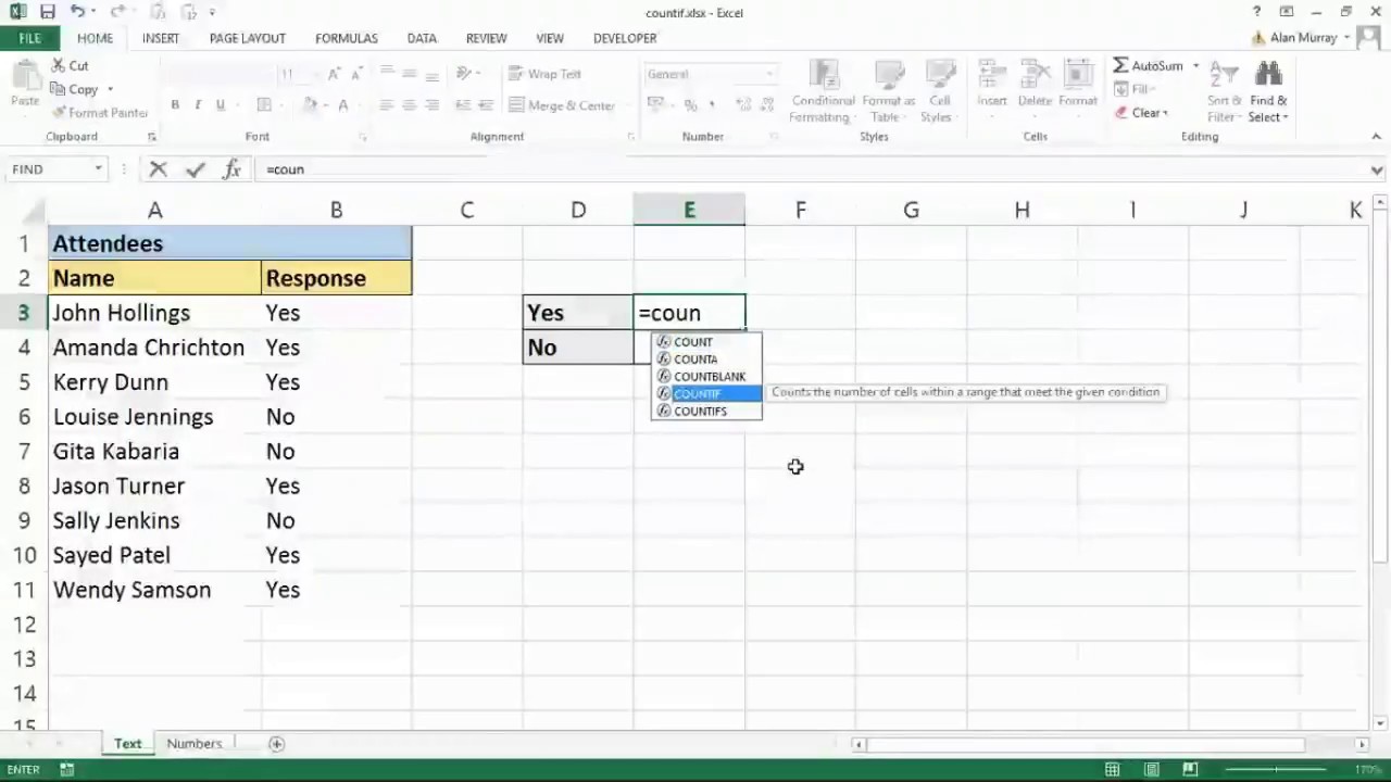 Excel Formulas Part 8 Excel COUNTIF Function Examples YouTube excel-formulas-part-8-excel-countif-function-examples-youtube