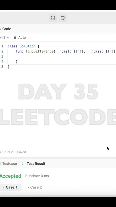 Day 35 Leetcode Problem 2215 Swift Leetcode Challenge Coding 0403