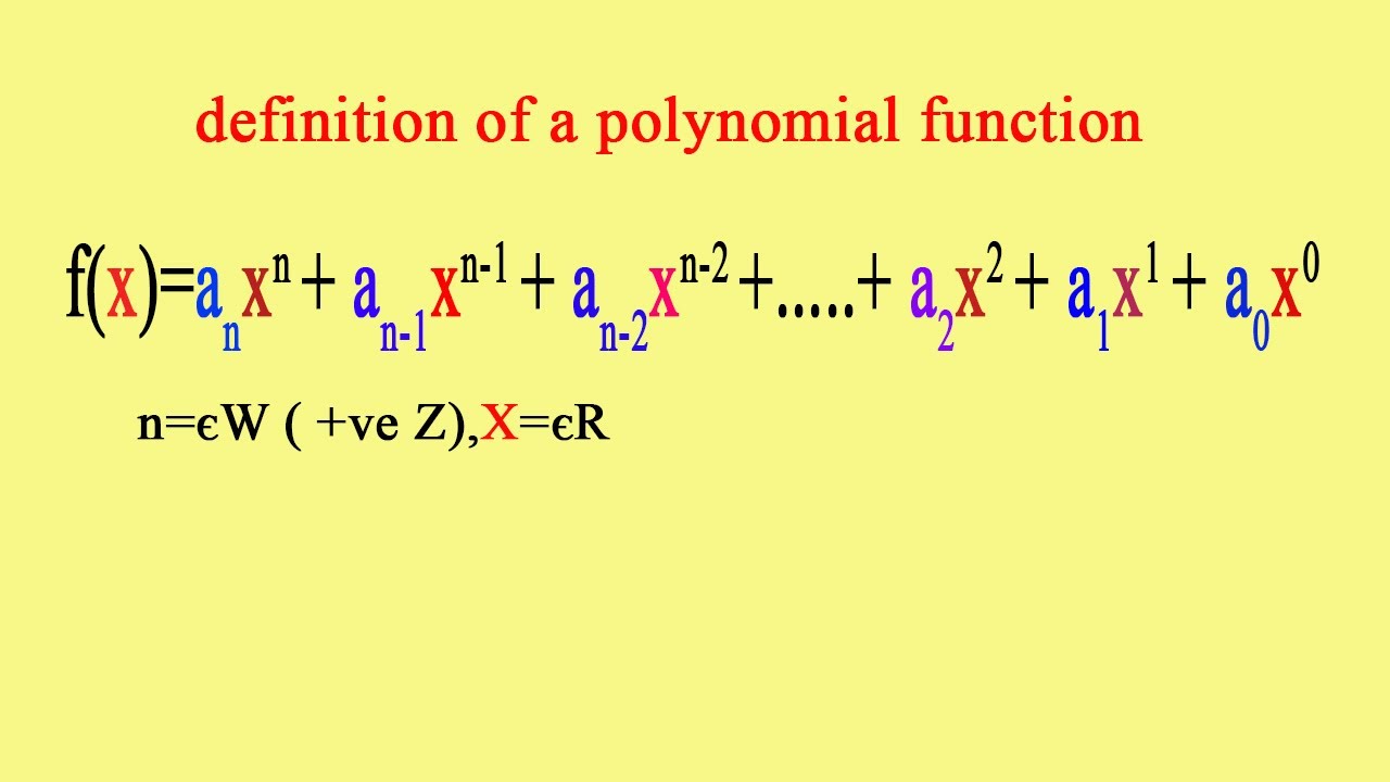 Polynomial Function Definition