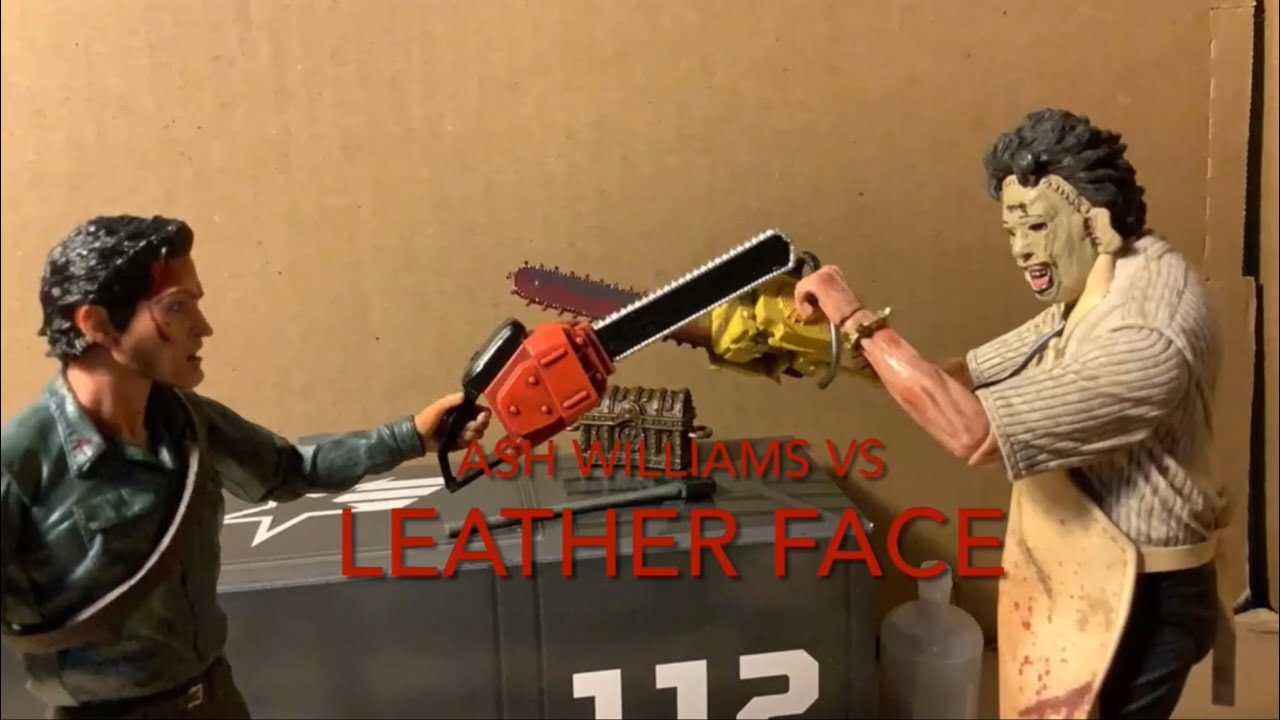 Ash Williams vs. Leatherface stop motion - YouTube