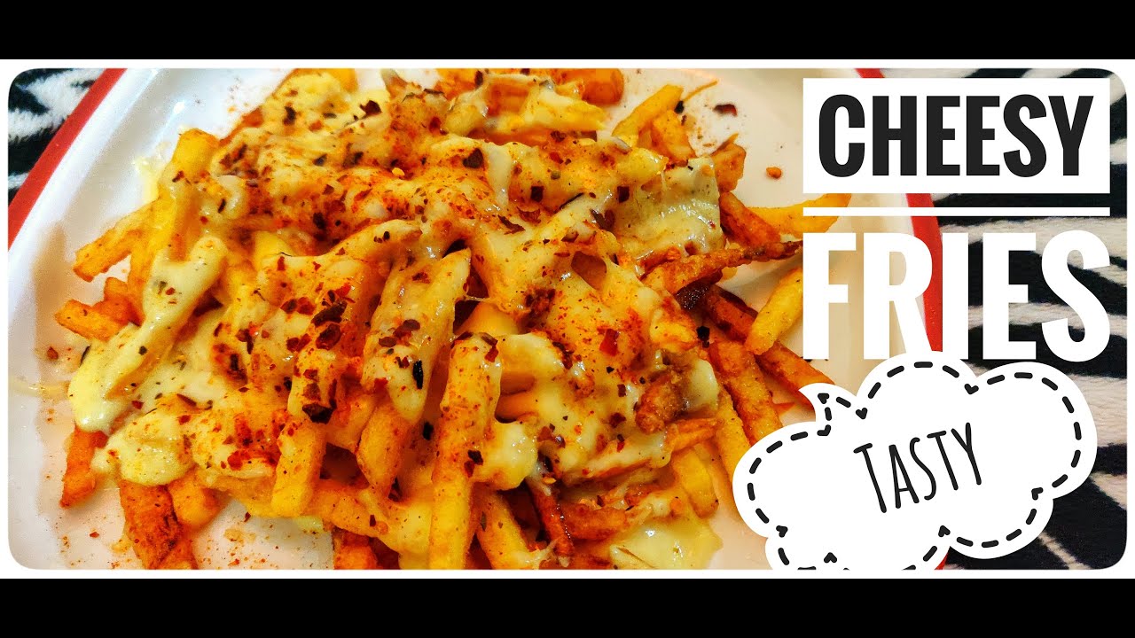 Cheesy Fries Recipe | Cheese Fries with White Sauce Recipe | French ...