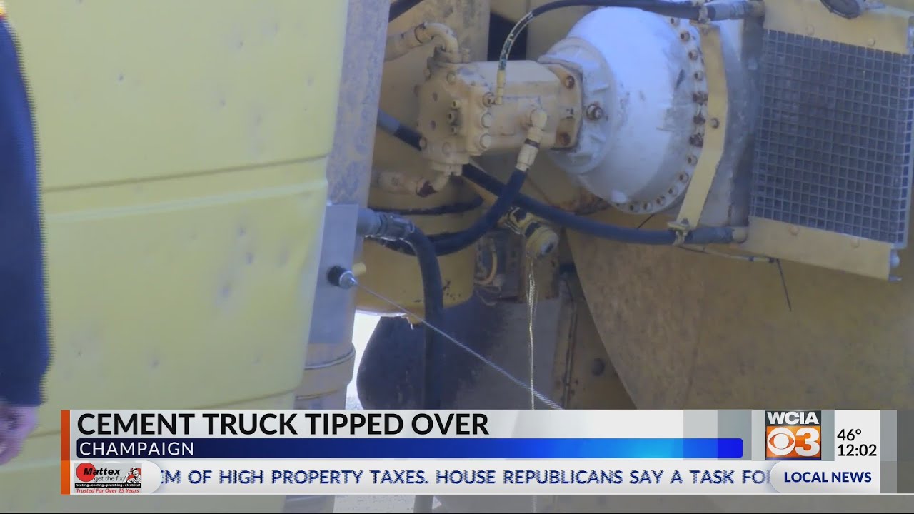 Cement truck tip over - YouTube