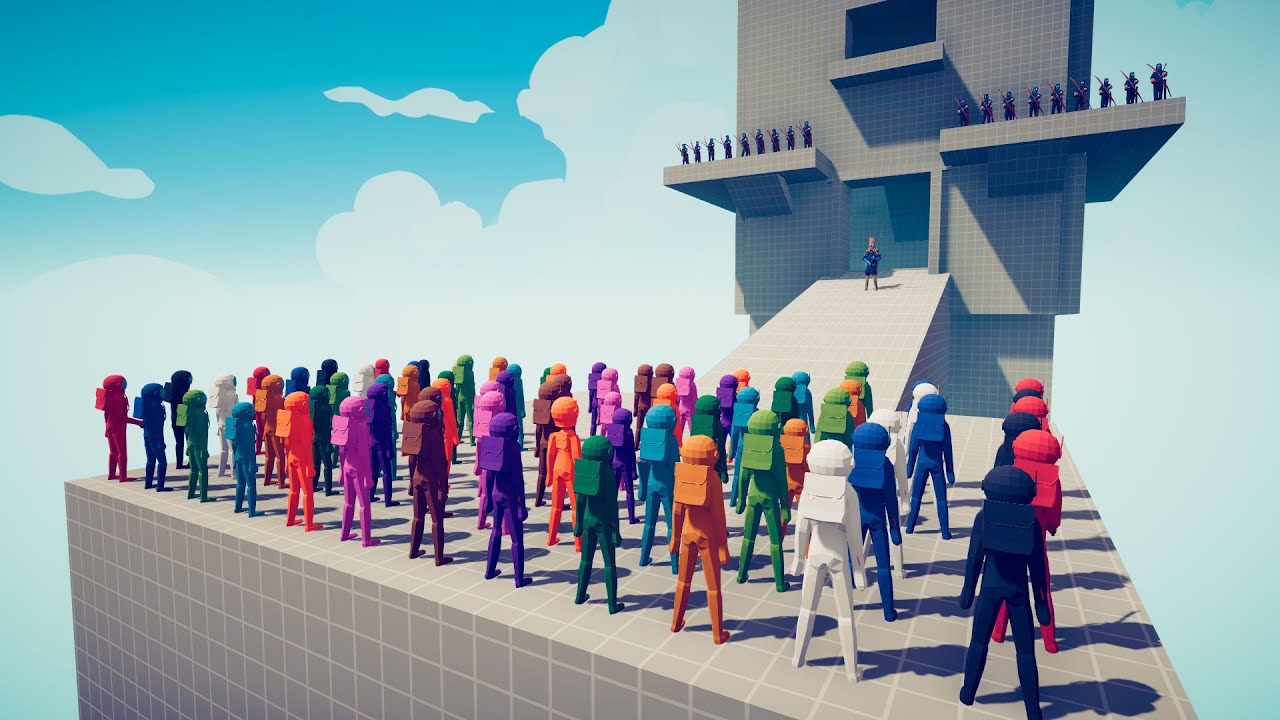 100x Among Us Units Attacking a Tower TABS UNIT CREATOR - Totally ...