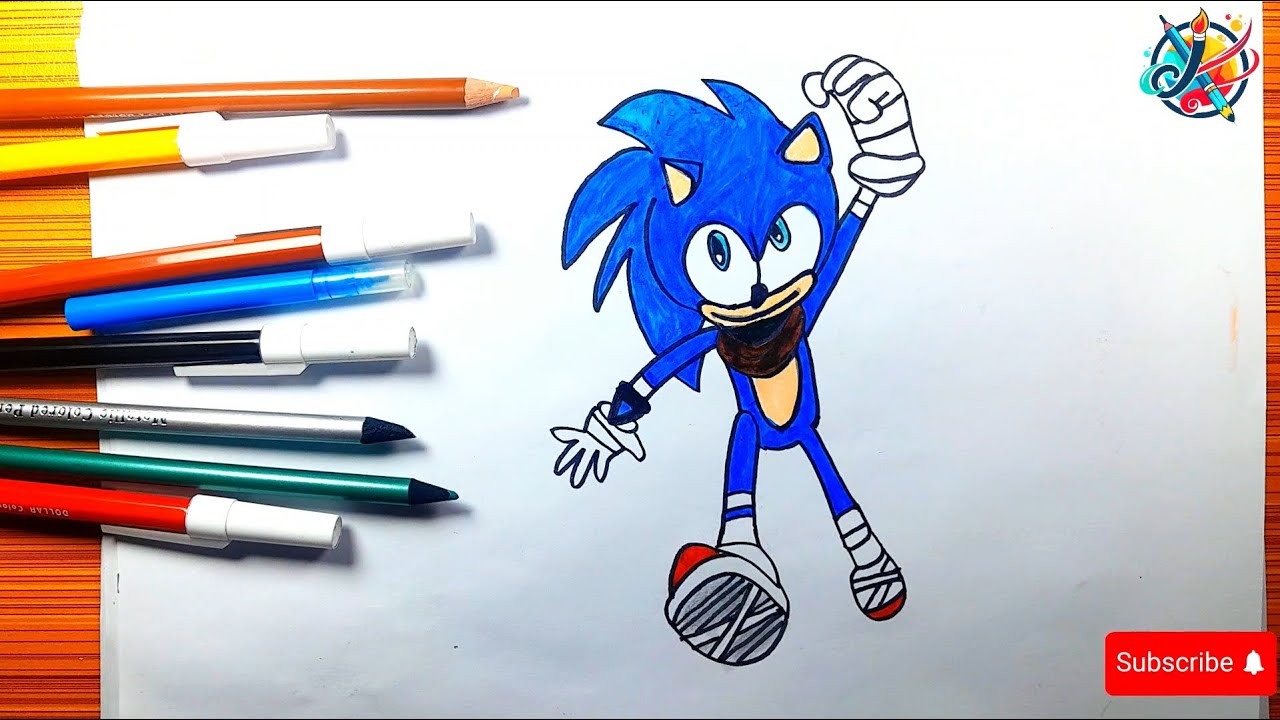 HOW TO DRAW AND COLOR SONIC EASILY ⚡ - YouTube