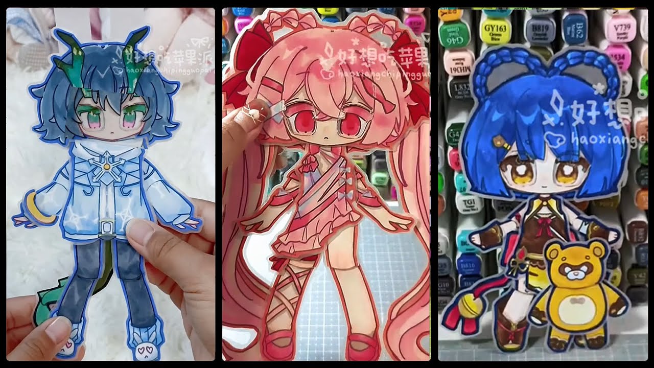 DIY | HOW TO MAKE PAPER PUPET GACHA - YouTube