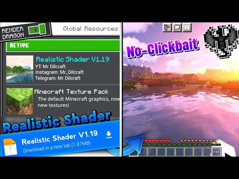 Realistic Shader For Minecraft pe 1.19 || Realistic Shader For Mcpe 1. ...