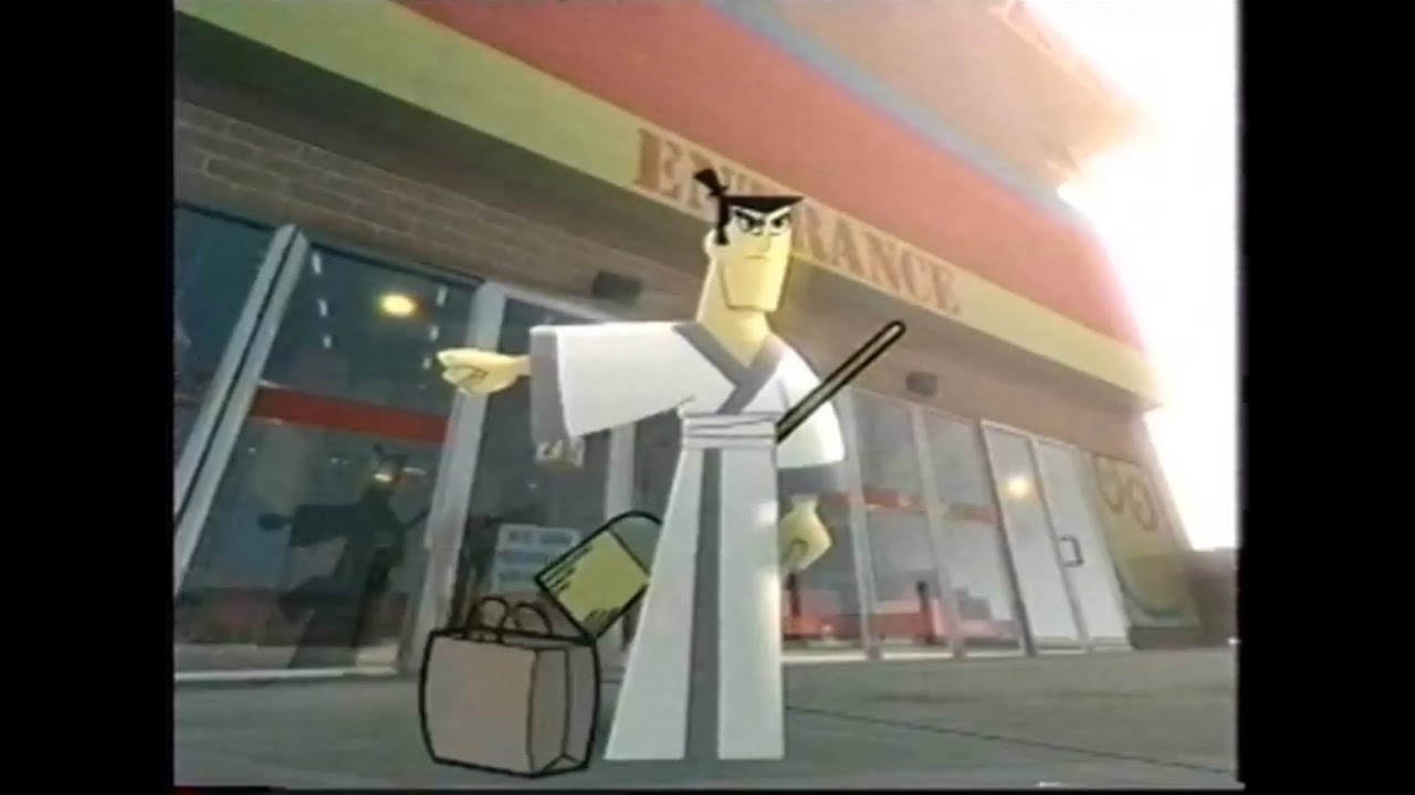 Cartoon Network bumper: "Samurai Jack at 2X4 Hardware" (2004) - YouTube