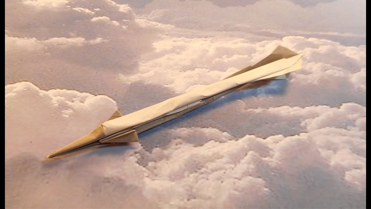 Origami air to air missile (Trident) tutorial - YouTube