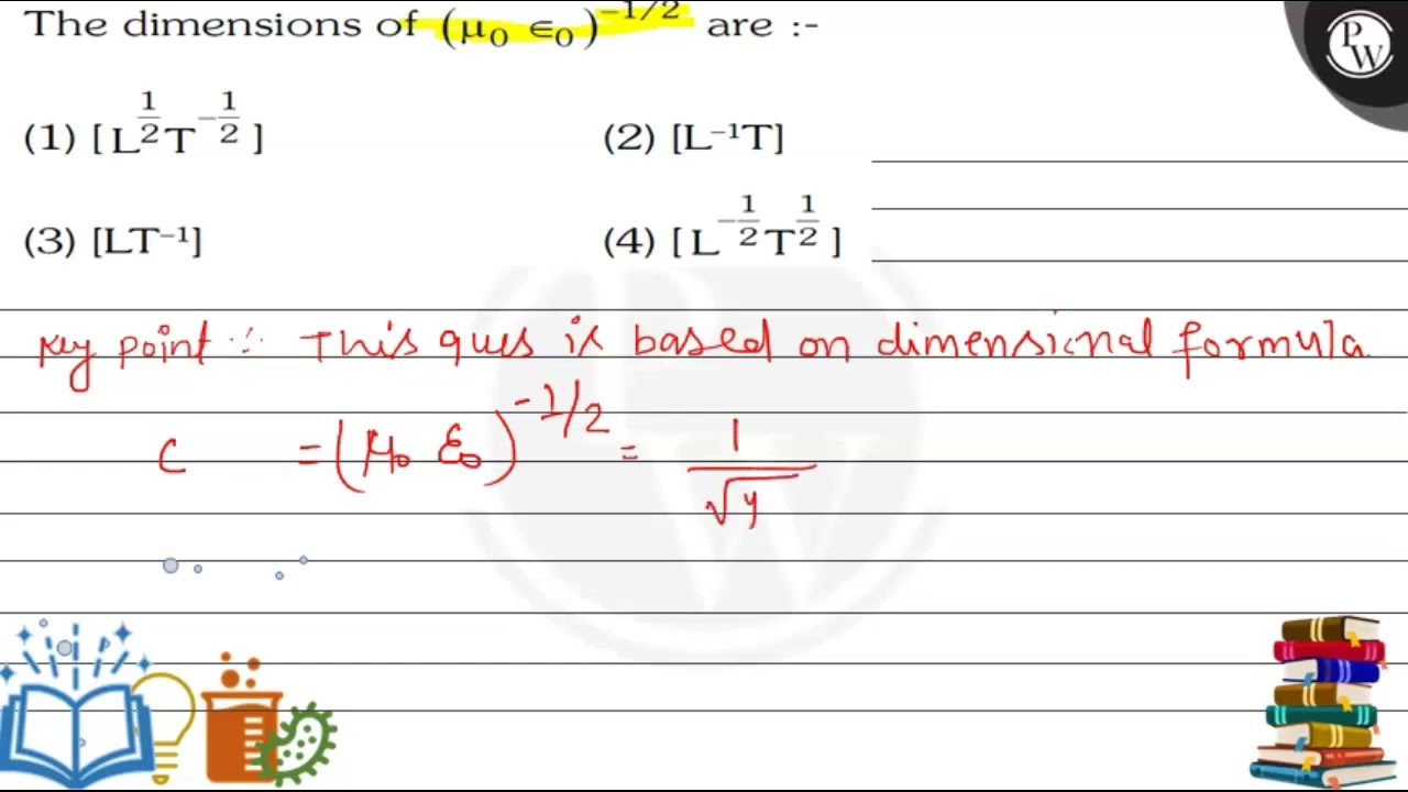 The dimensions of \( \left(\mu_{\mathrm{O}} \in_{\mathrm{O}}\right ...