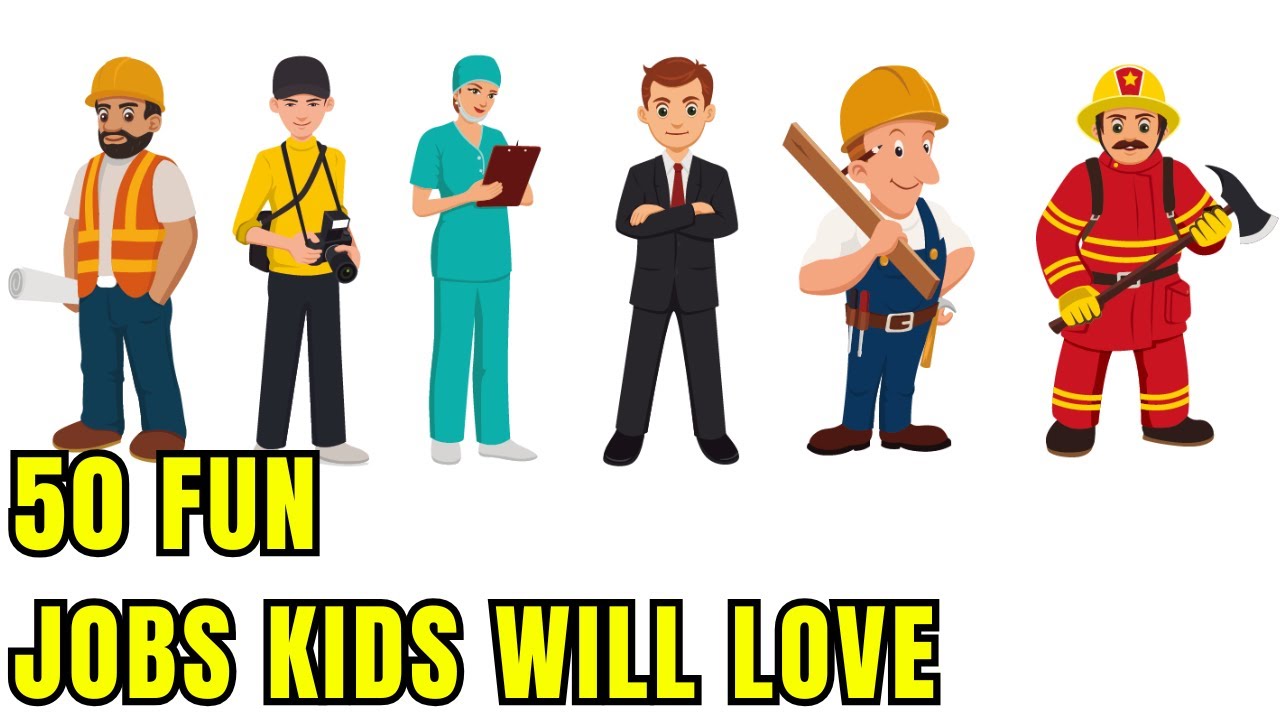 LEARN ENGLISH | Education For Children | 50 Fun Jobs Kids Love - YouTube