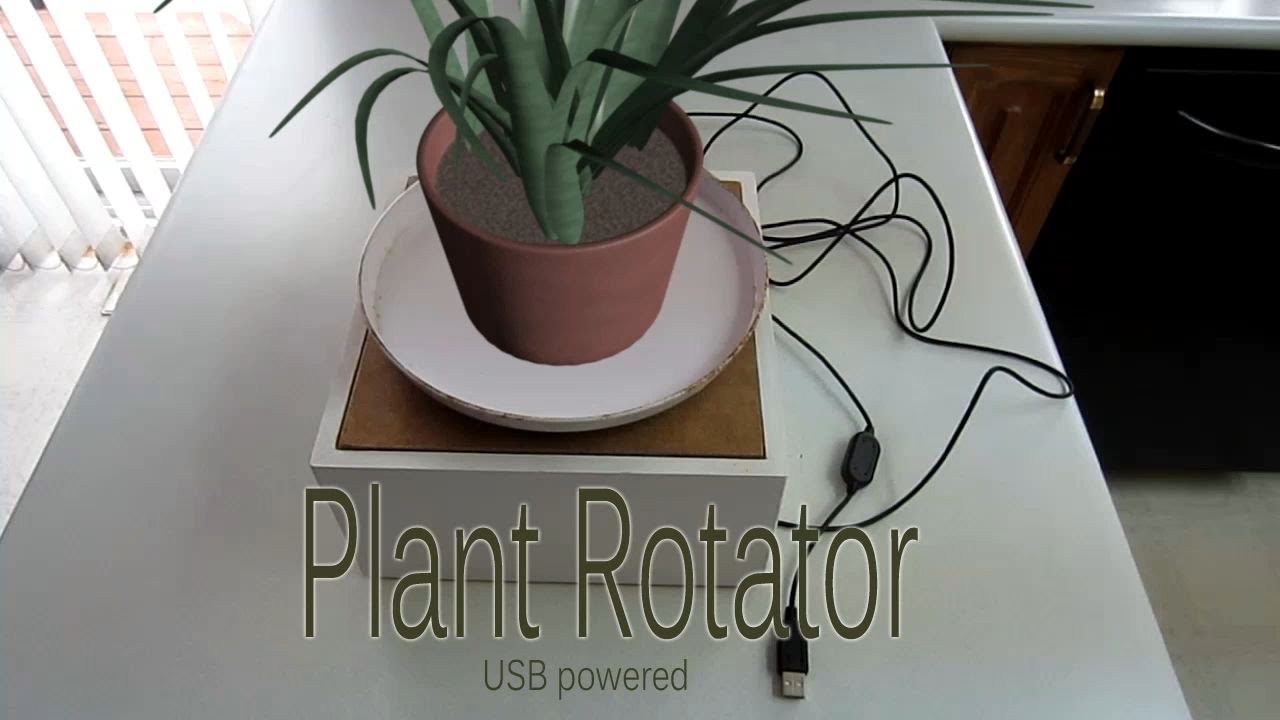 USB Powered Plant Rotator (with animation) - YouTube