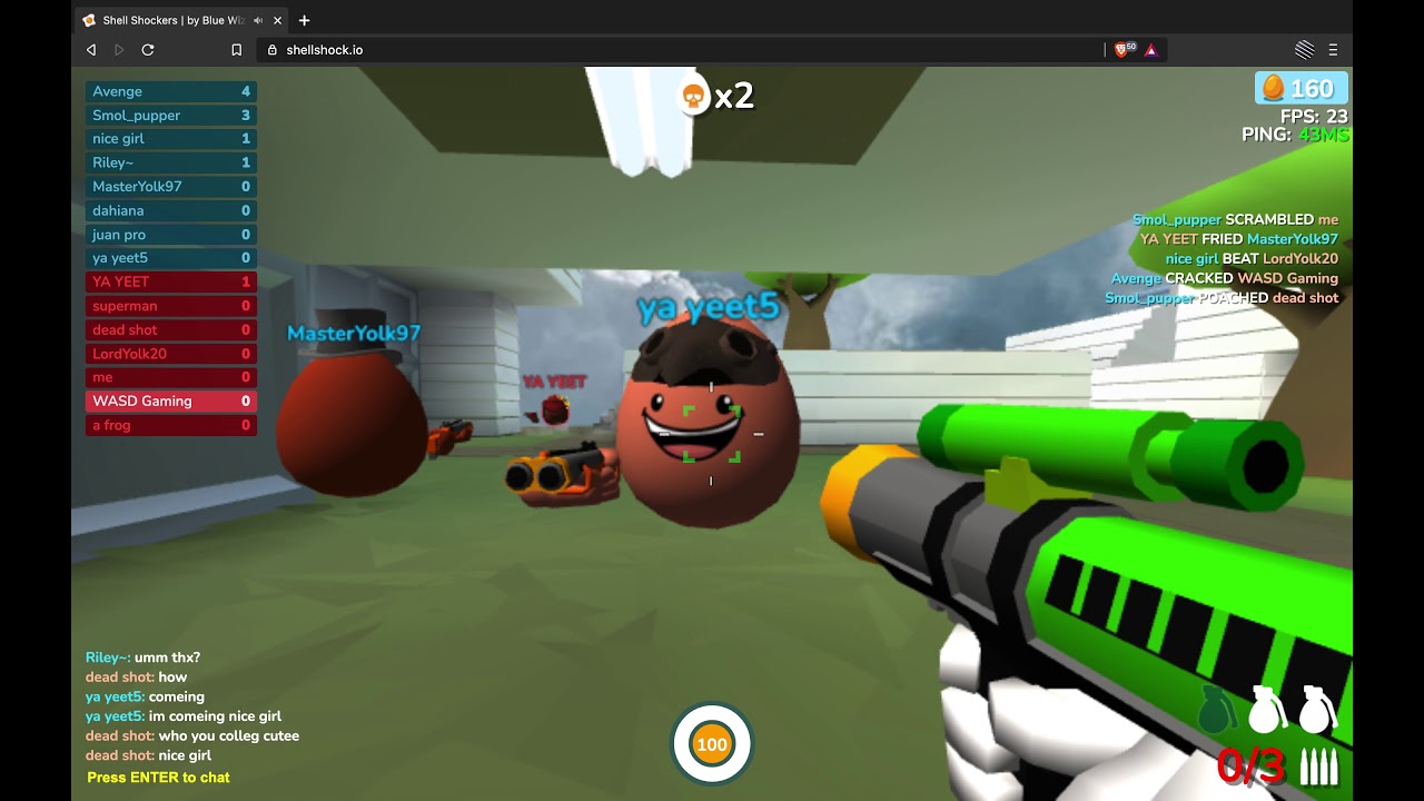 Breaking Eggs in Shell Shockers! - YouTube