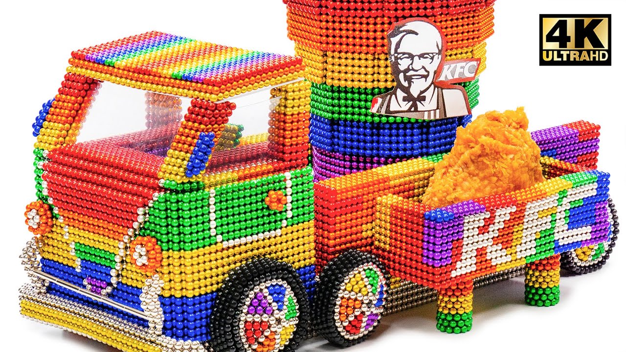 DIY - How To Make KFC Truck Car From Magnetic Balls (Satisfying ...