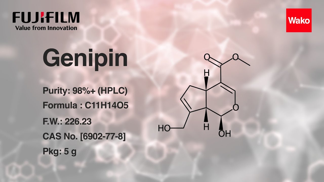 Genipin from FUJIFILM Wako Chemicals U.S.A. Corporation - YouTube