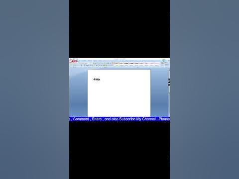 How to use subscript with shortcut key in msword - YouTube