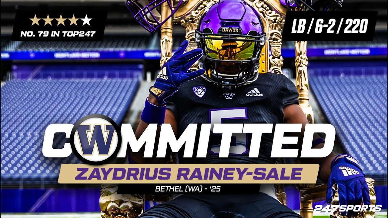 WATCH: 4-star LB Zaydrius Rainey-Sale commits to Washington Huskies ...