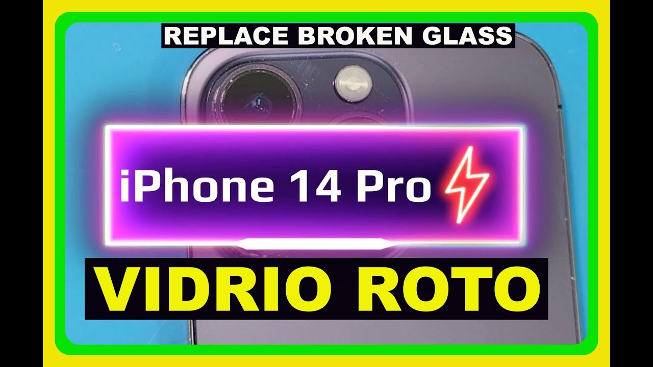 iPhone 14 Pro Como Reemplazar vidrio roto de camara trasera de iPhone ...