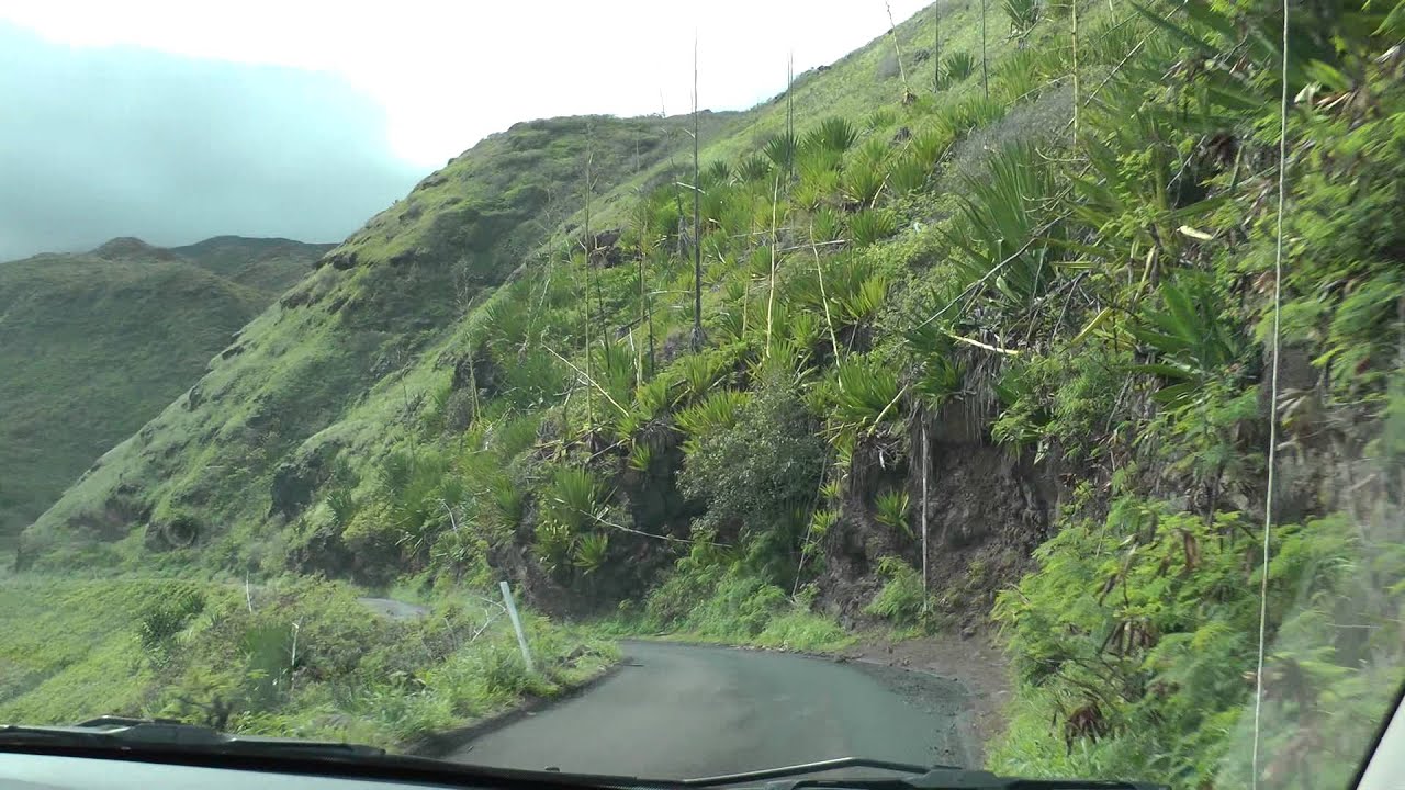 drive around northwest Maui, Hawaii on coast road January 11, 2013 part ...