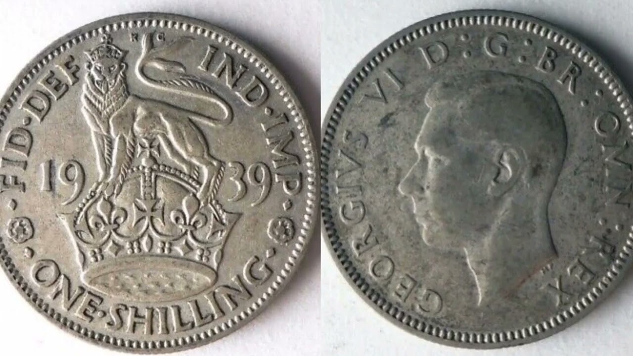 UK 1939 ONE SHILLING Coin VALUE + REVIEW George VI - YouTube