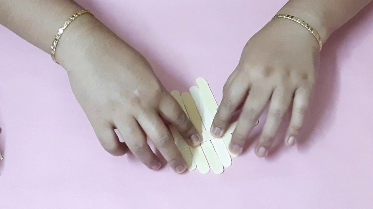 Ice cream sticks reuse idea / How to decorated our room with Ice cream ...