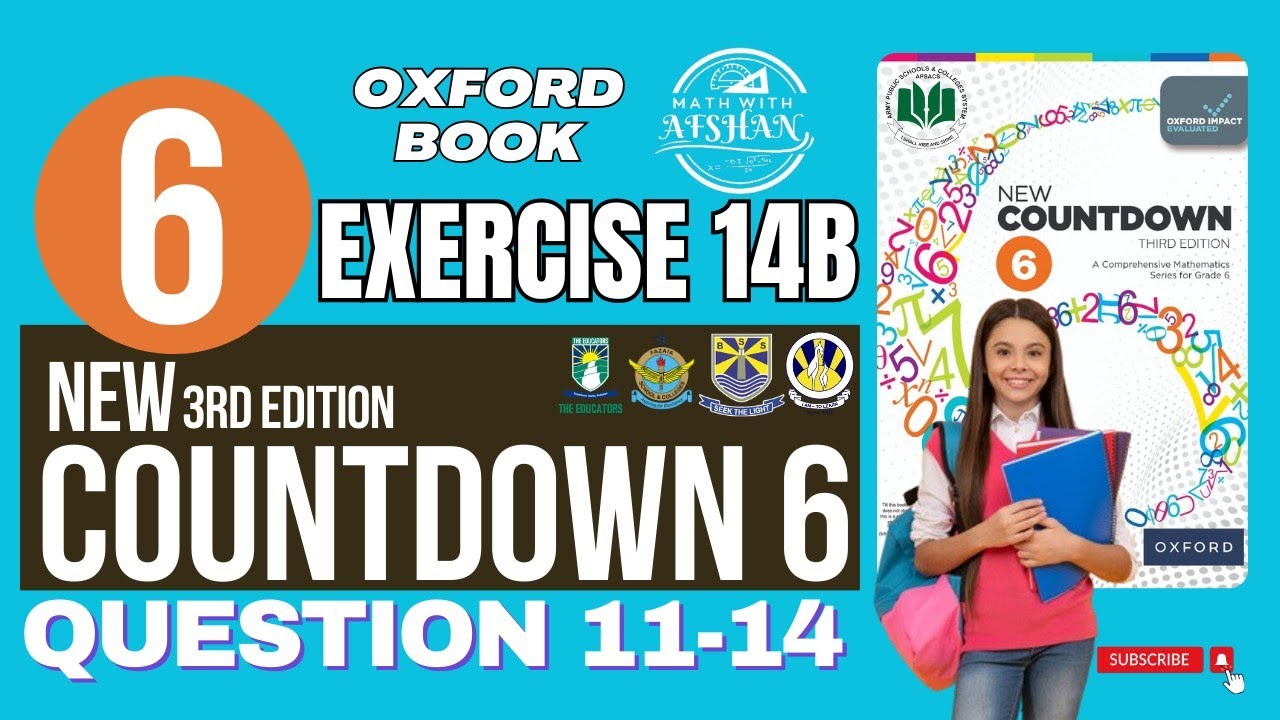 Class 6 Math Exercise 14B Question 11-14 | oxford new countdown third ...