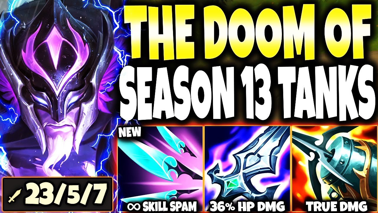 New On-hit PANTHEON Build The DOOM OF ALL SEASON 13 TANKS - LoL ...