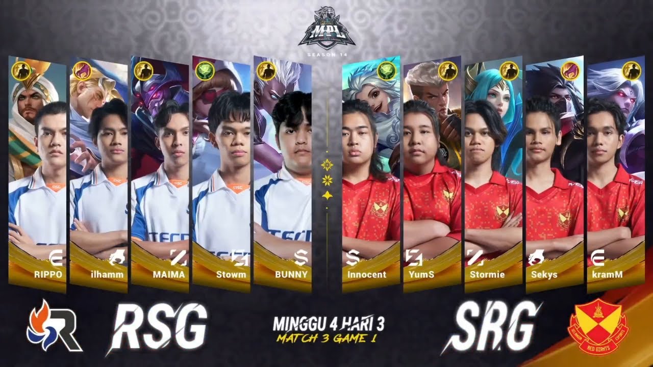 MINGGU KE 4 HARI KE 3 S14 RSG VS SRG (MATCH 1) - YouTube
