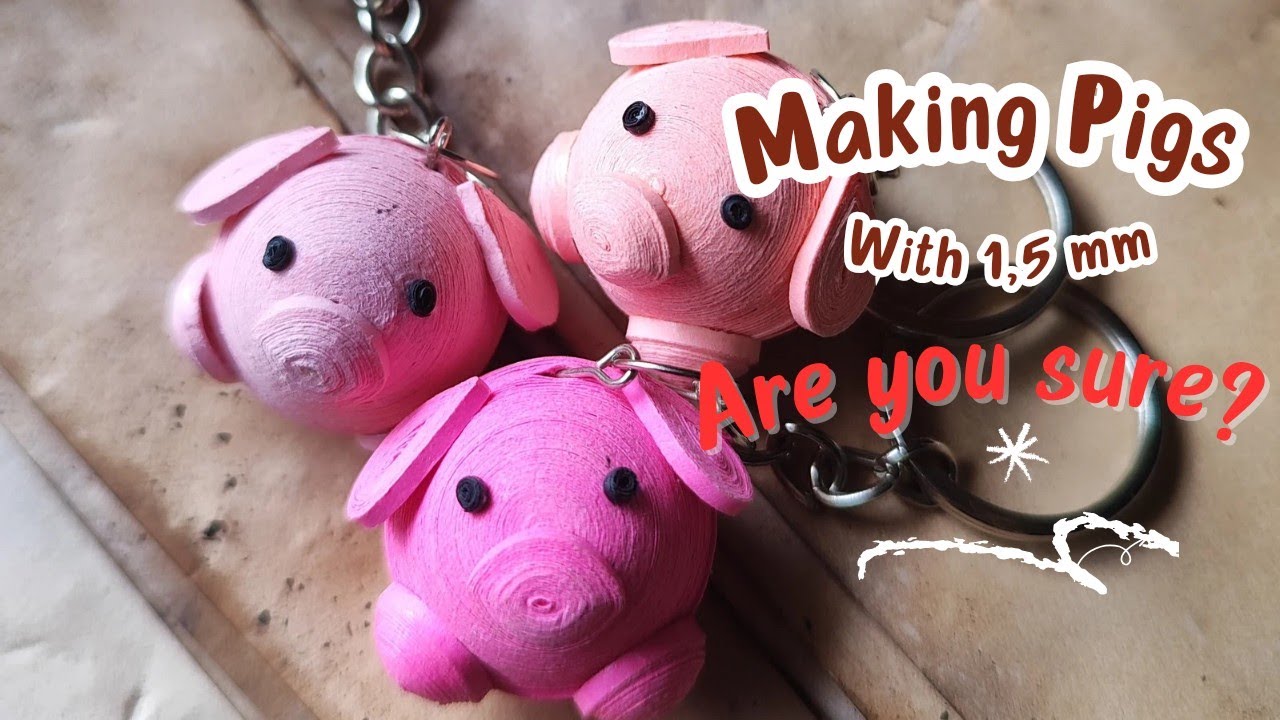 Making pigs with 1,5mm | Paper Quilling | 3D quilling | D. I. Y - YouTube