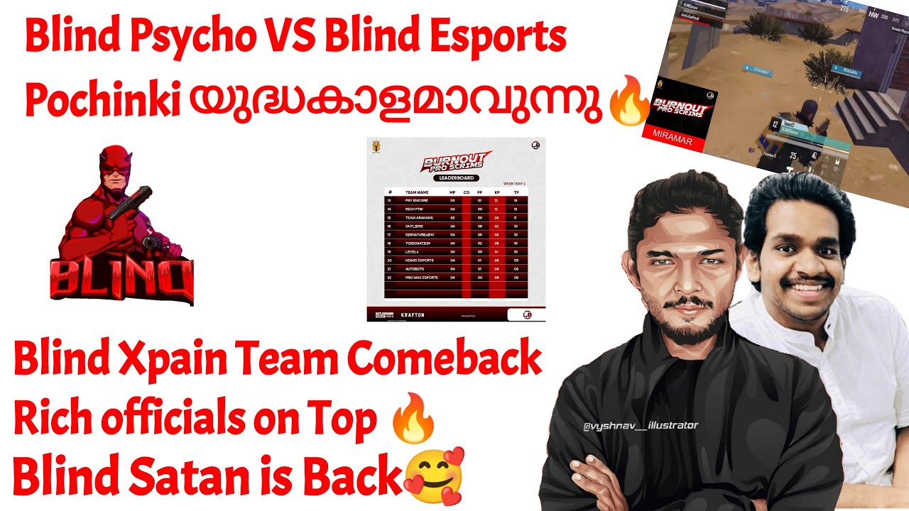 Blind Psycho VS Blind Esports🔥| Blind Satan is Back🥰| Team Blind Xpain ...