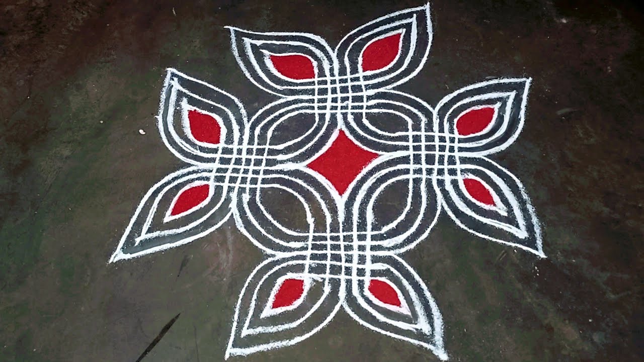 Adi spl free hand rangoli kolam/# free hand rangoli kolam/traditional ...