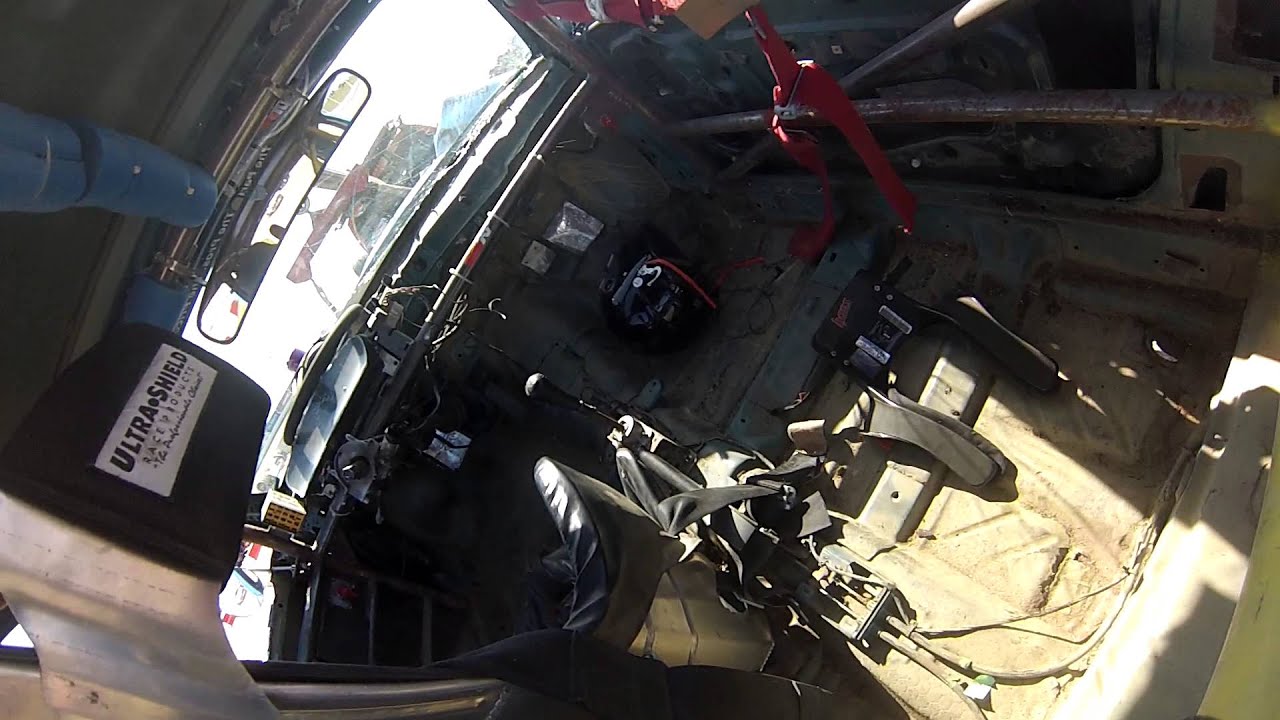 2013 Mini stock season opener Wreck (in car footage) - YouTube