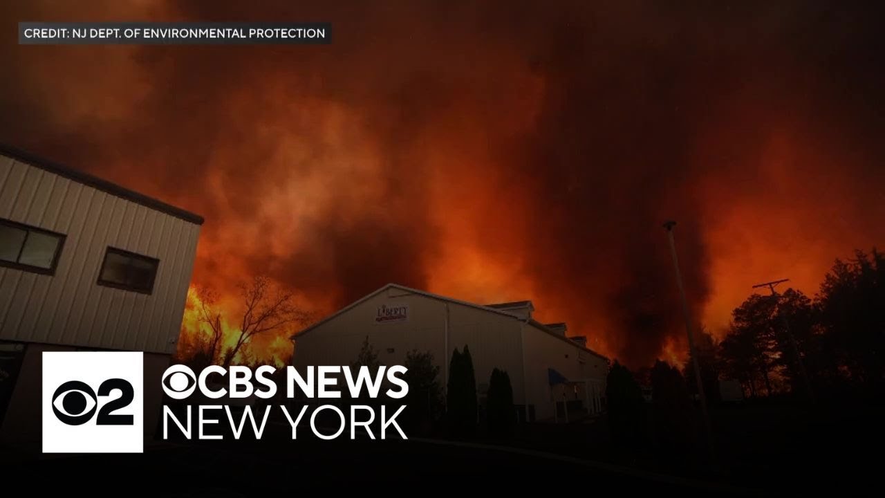Ocean County, N.J. wildfire grows to 8,500 acres - YouTube