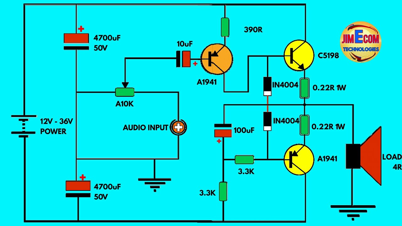 SUPER BASS 70W POWERFUL BASIC AUDIO AMPLIFIER FOR BEGINNERS (1403 ...