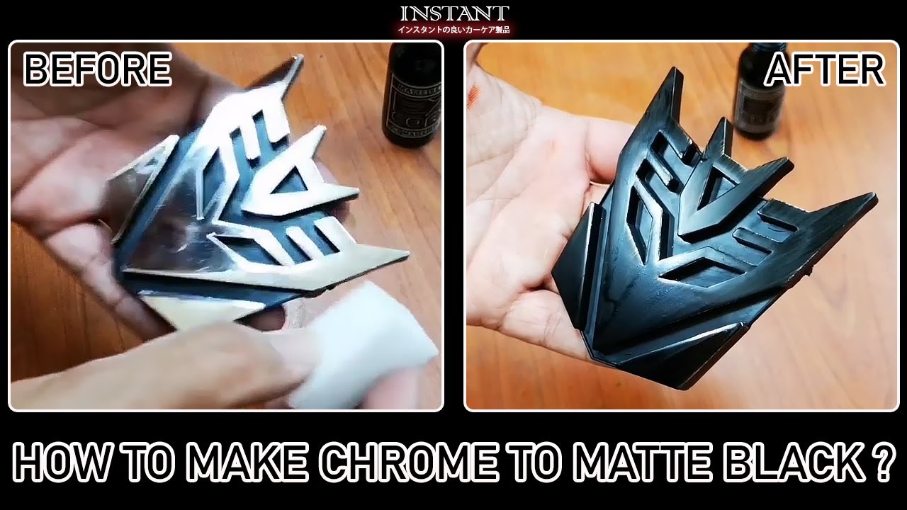 HOW TO MAKE CHROME TO MATTE BLACK? (EZ COAT MATTE BLACK CHROME COLOUR ...