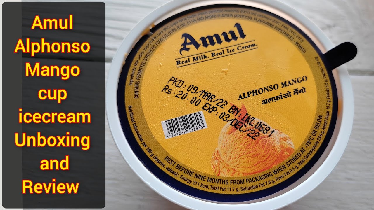 Amul Icecream Amul Alphonso Mango Cup Icecream Unboxing And Review Amul