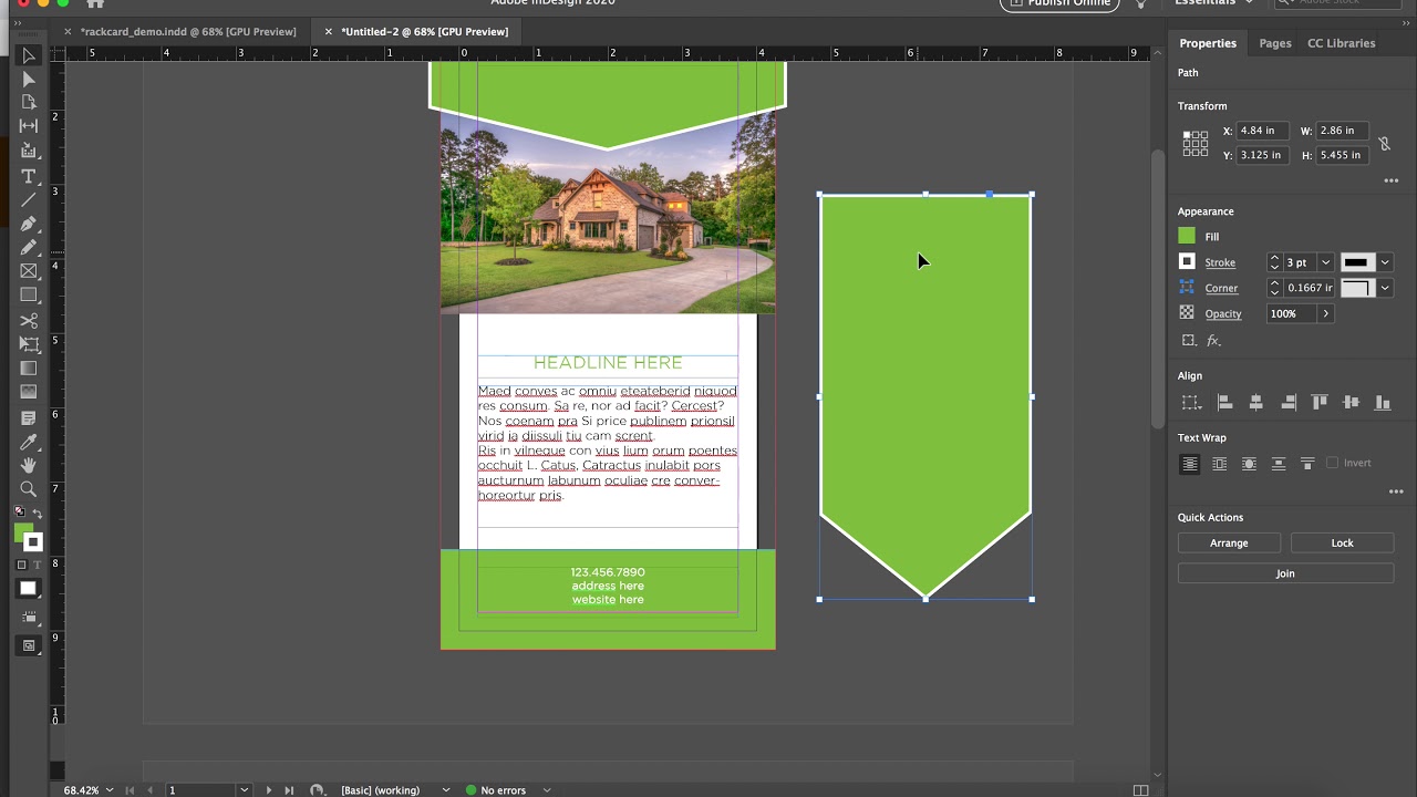 Walk Through of Creating a Rack Card in InDesign - YouTube