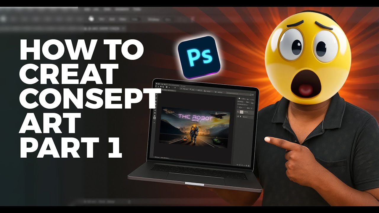 How to Create Concept Art in Photoshop (Beginner Tutorial) - YouTube
