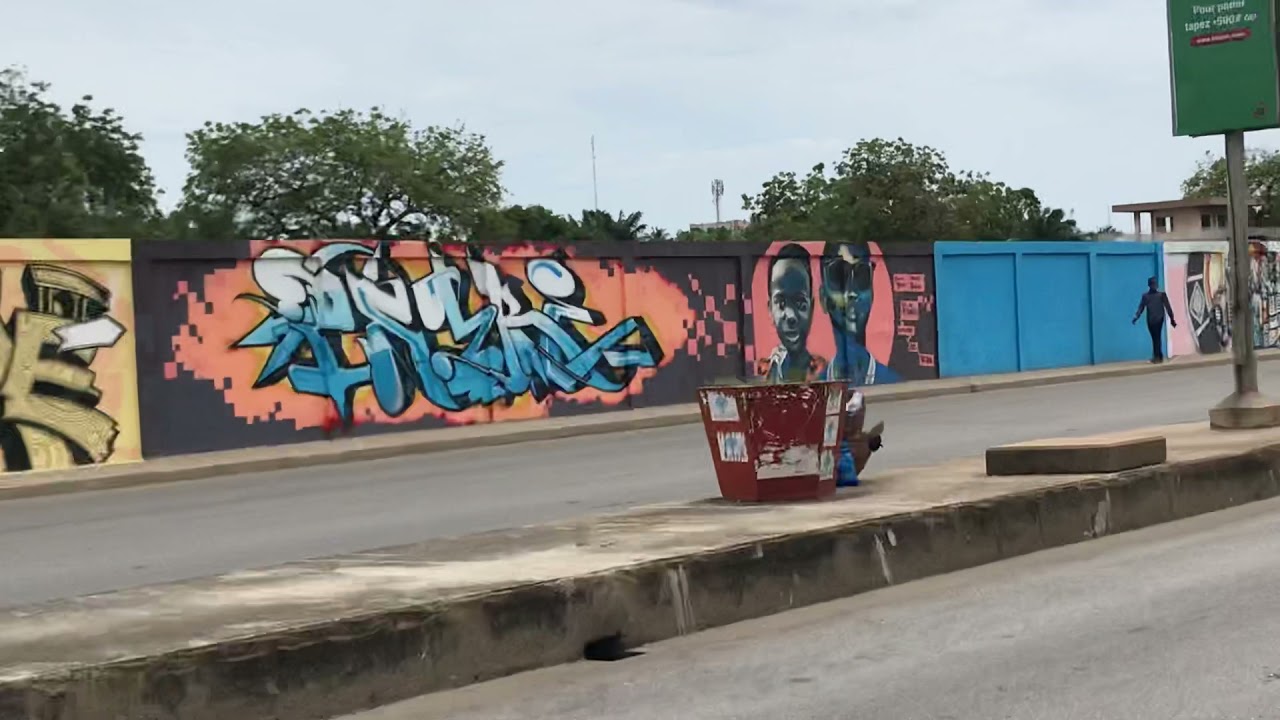 Street Art in Beautiful Cotonou - Bénin - YouTube