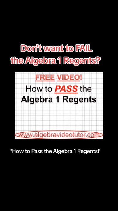 How to Pass the June 2024 Algebra 1 Regents #shorts #newyork # ...