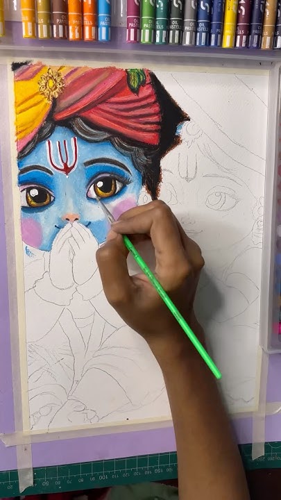 Shree Radhe Krishna Drawing #shorts #art #krishna - YouTube