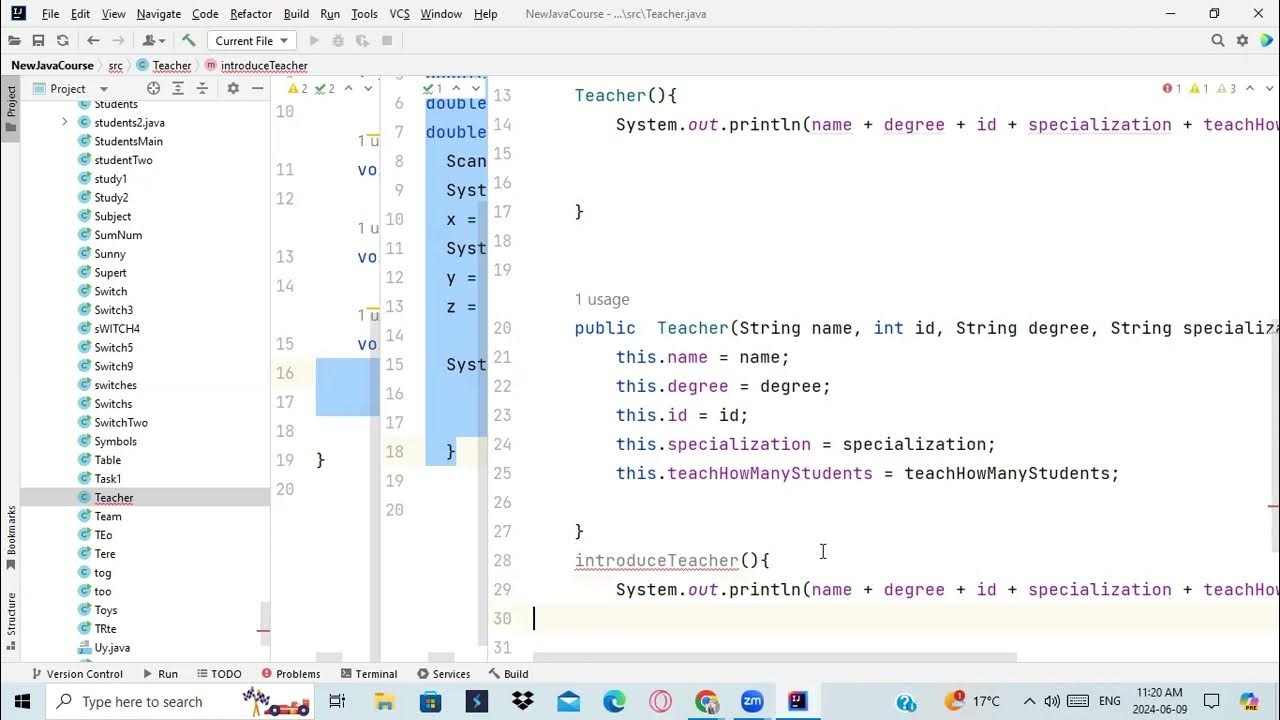 Exercise on Java constructor part 2 - YouTube