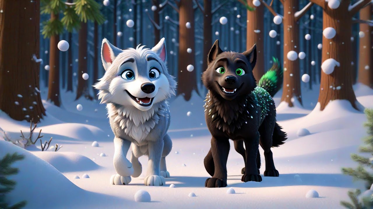 Two Whispering Wolves Hug the Wind | Calm Nature Song for Kids | and ...